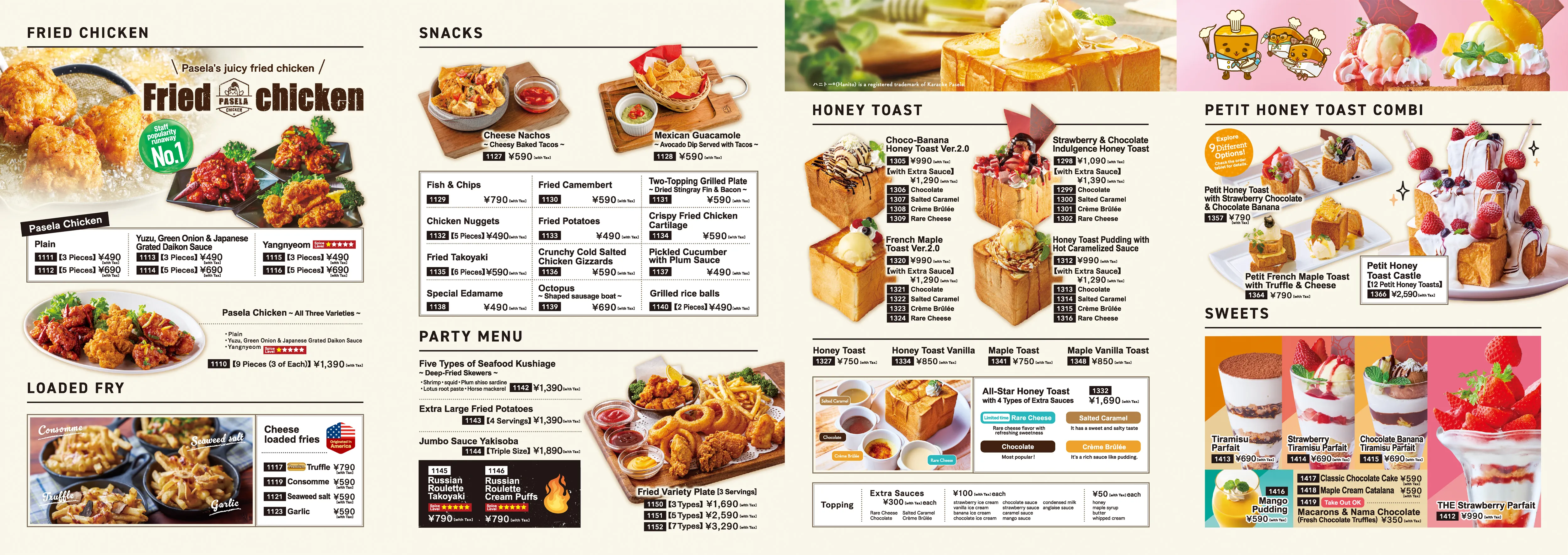 Food menu | Pasela Resorts , a resort complex entertainment facility